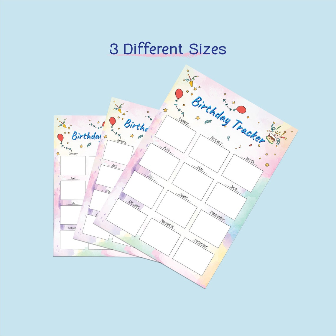 Birthday Tracker Birthday Anniversary Tracker Birthday Calendar ...