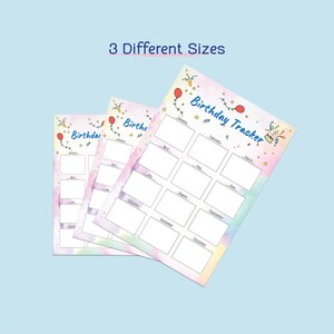 Birthday Tracker Birthday Anniversary Tracker Birthday Calendar ...