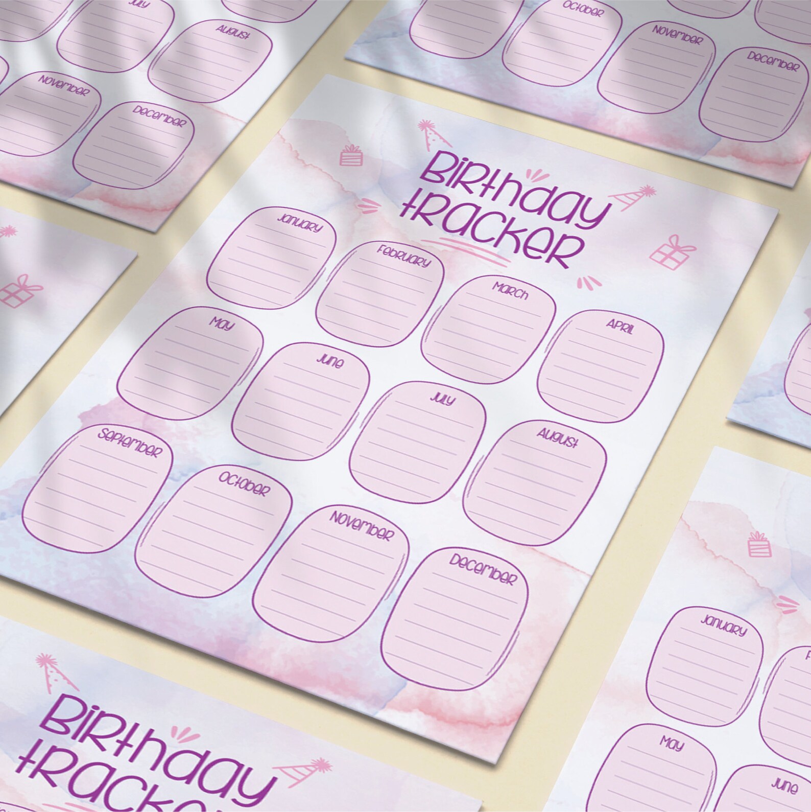 Birthday Tracker Birthday Anniversary Tracker Birthday Calendar ...