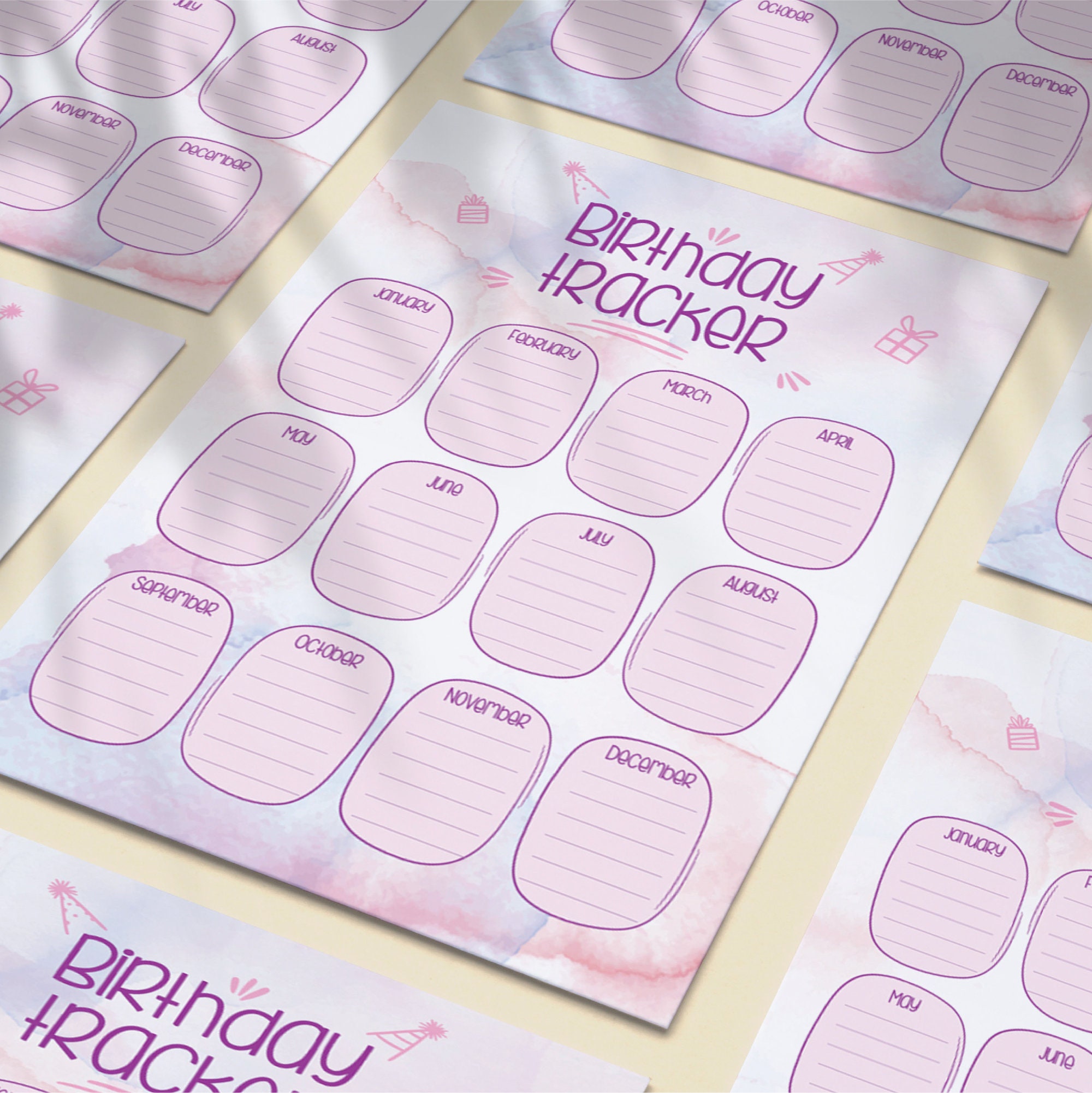 Birthday Tracker Birthday Anniversary Tracker Birthday Calendar ...