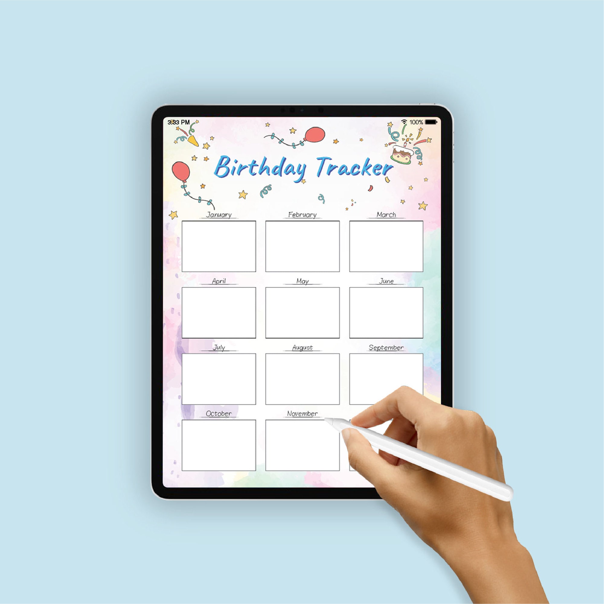 Birthday Tracker Birthday Anniversary Tracker Birthday Calendar ...