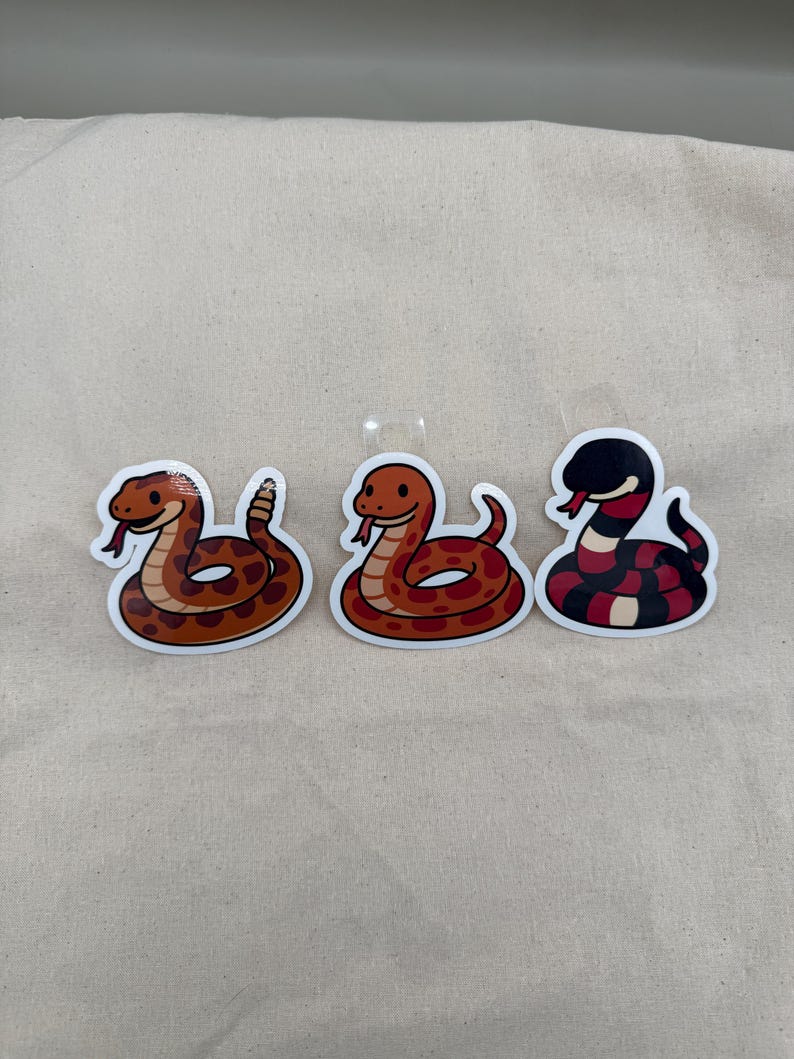 Snake Sticker Pack – Rattlesnake Corn Snake Kingsnake Vinyl Decals ...