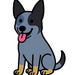 Blue Heeler Sticker – Cartoon Australian Cattle Dog Vinyl Decal ...