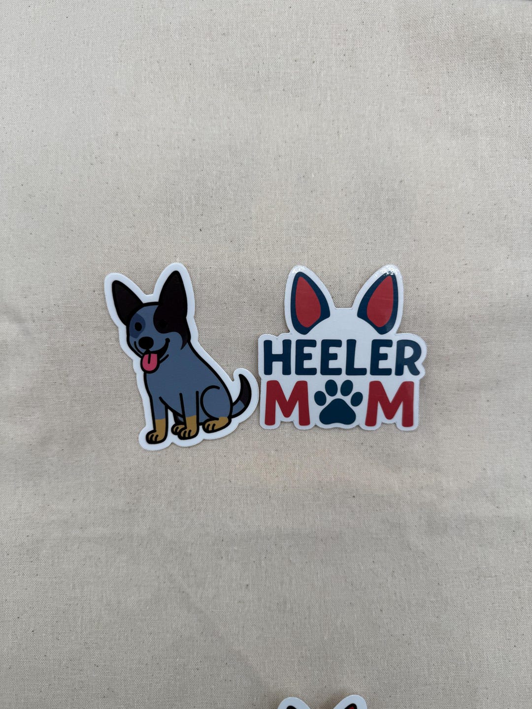 Blue Heeler Sticker Set – Australian Cattle Dog & Heeler Mom Decal ...