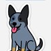 Blue Heeler Sticker – Cartoon Australian Cattle Dog, Waterproof Vinyl ...