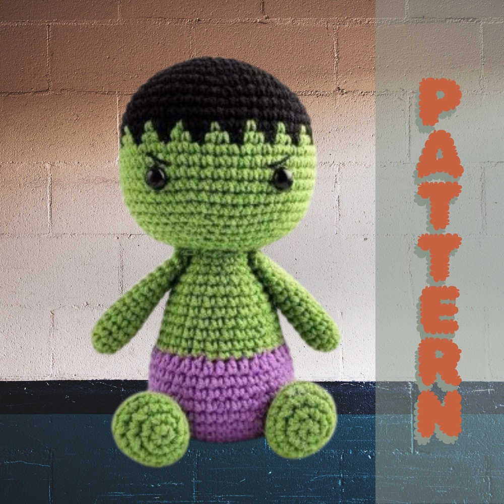 Hulk Amigurumi Pattern, Baby Hulk Crochet Pattern , Hulk Toy DIY, Baby ...