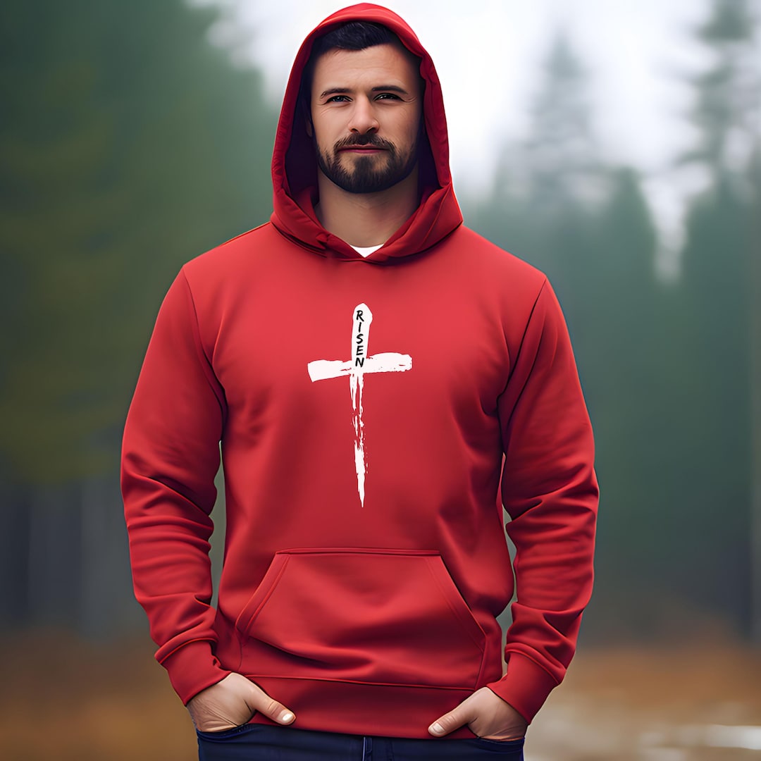 He is Risen, Christian Clothing, Easter Hoodie, Christian T-shirt ...