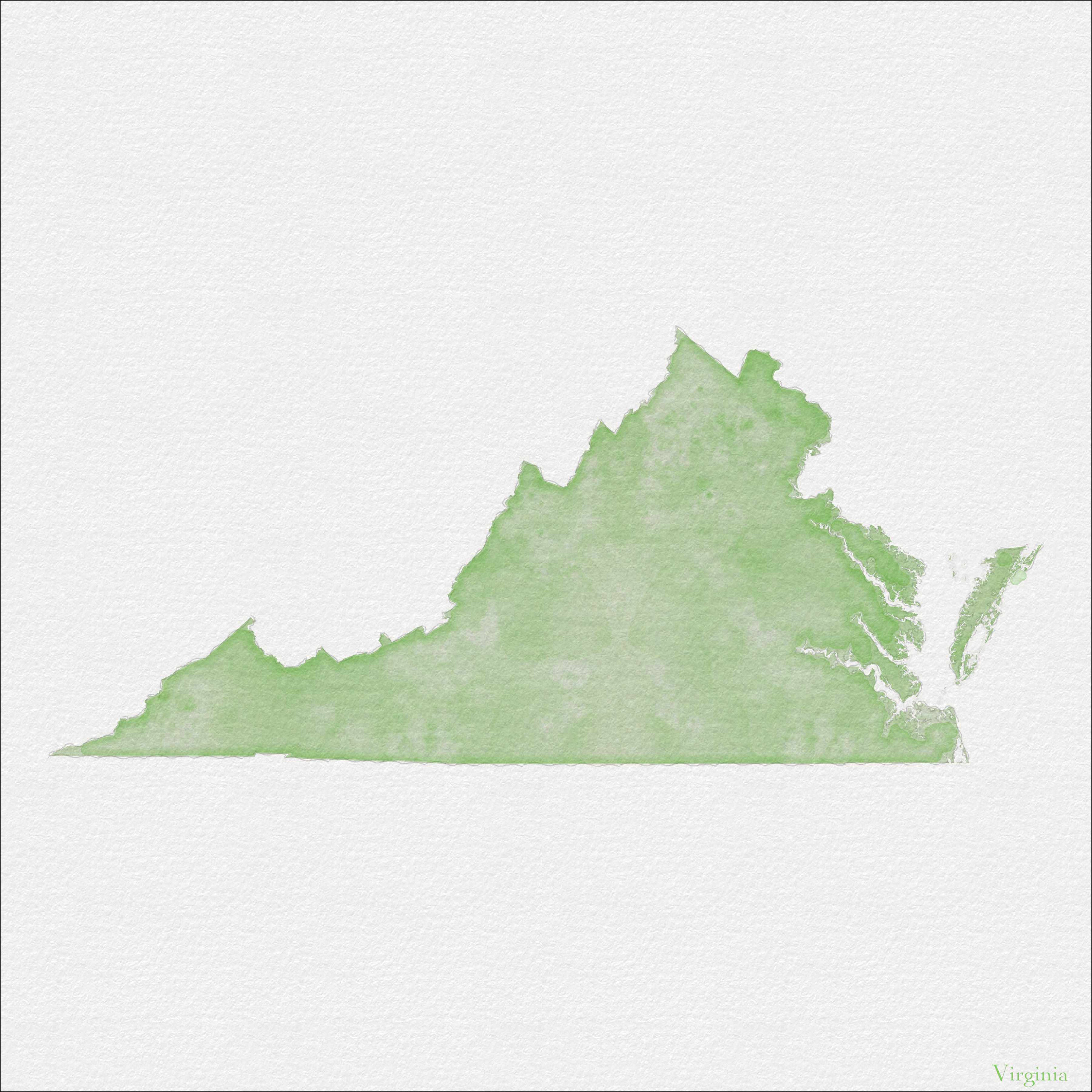 Virginia Map Bundle: Styles Include Simple, Detailed, Rich, Elegant ...