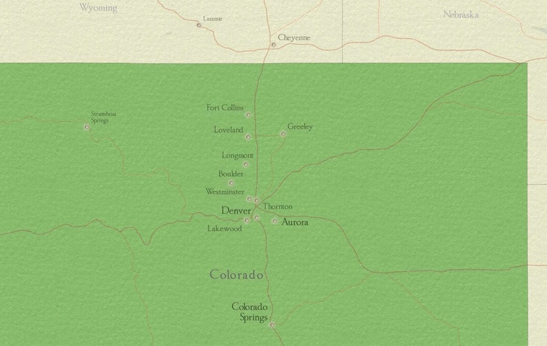 Colorado State Map Bundle: Styles Include Simple, Detailed, Rich ...