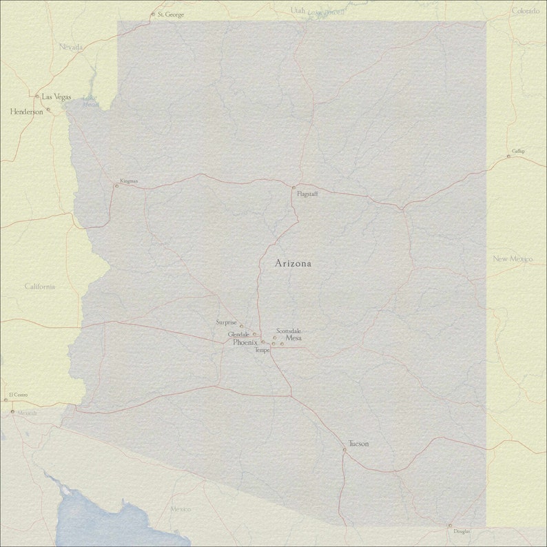 Arizona State Map Bundle: Styles Include Simple, Detailed, Rich ...