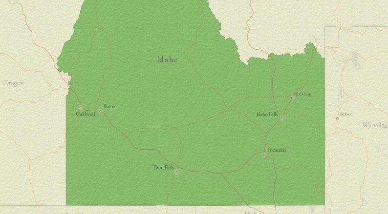 Idaho State Map Bundle: Styles Include Simple, Detailed, Rich, Elegant ...