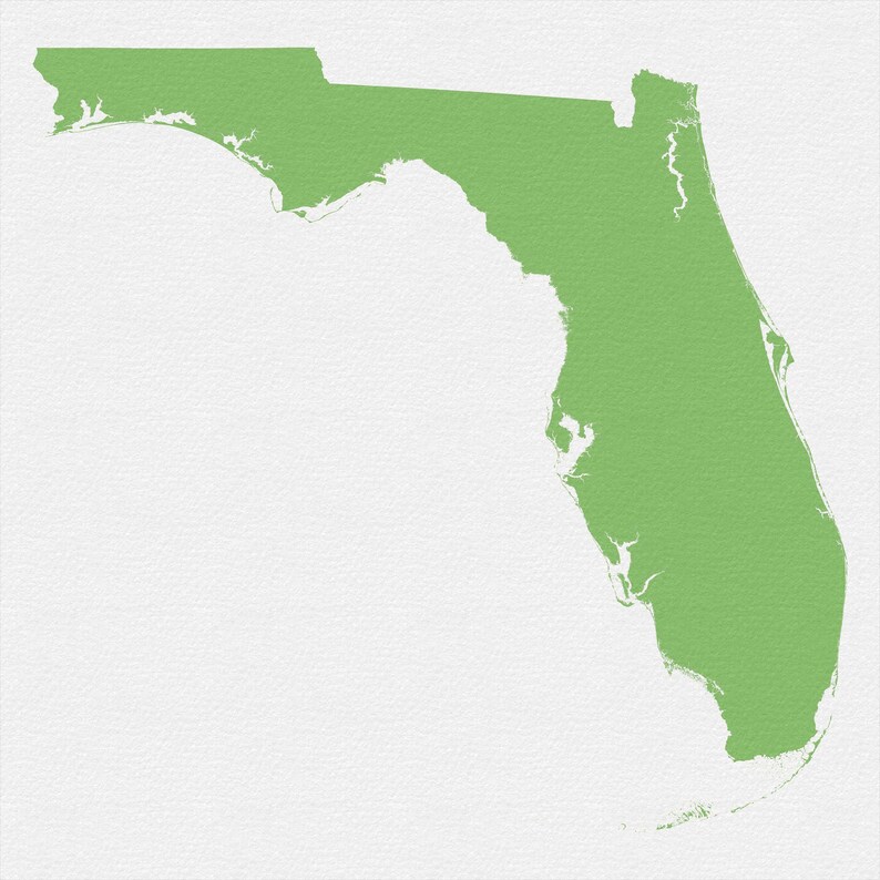 Florida State Map Bundle: Styles Include Simple, Detailed, Rich ...
