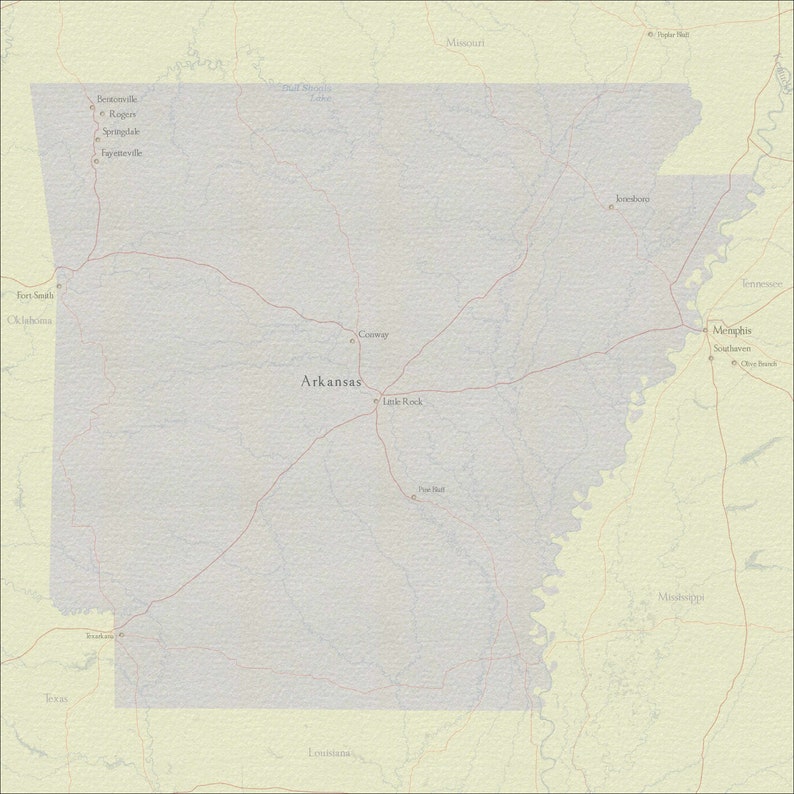 Arkansas State Map Bundle: Styles Include Simple, Detailed, Rich ...