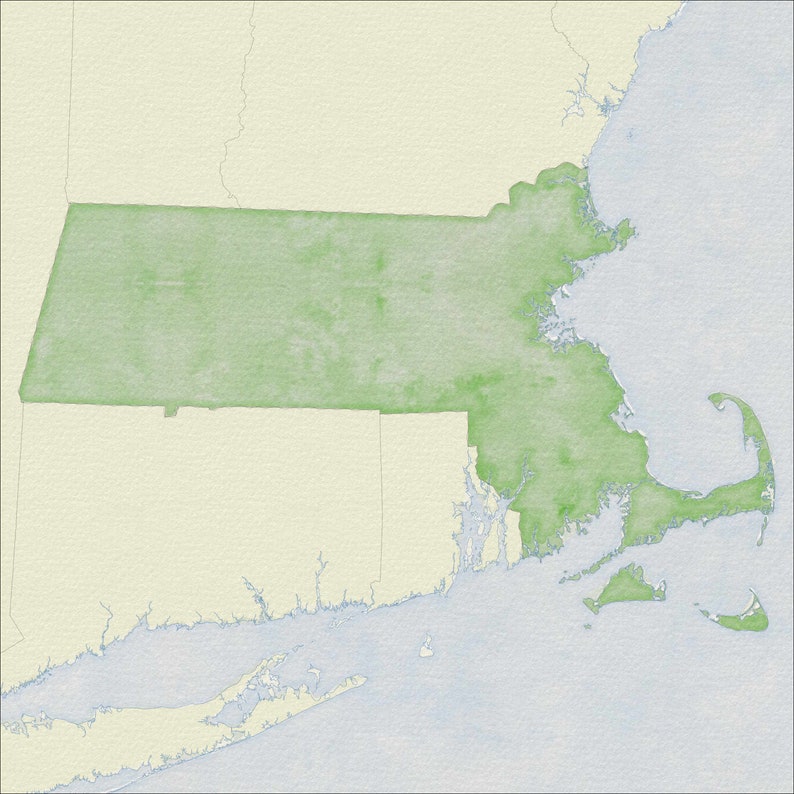 Massachusetts Map Bundle: Styles Include Simple, Detailed, Rich ...