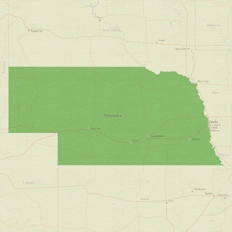 Nebraska Map Bundle: Styles Include Simple, Detailed, Rich, Elegant ...