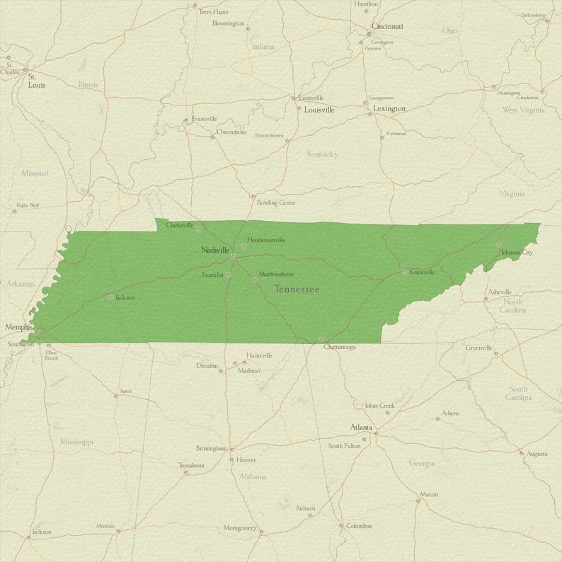 Tennessee Map Bundle: Styles Include Simple, Detailed, Rich, Elegant ...