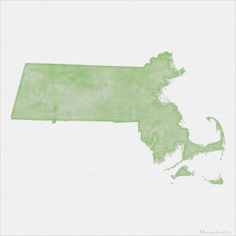 Massachusetts Map Bundle: Styles Include Simple, Detailed, Rich ...