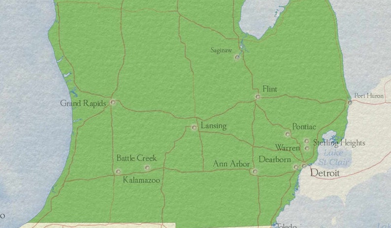 Michigan Map Bundle: Styles Include Simple, Detailed, Rich, Elegant ...