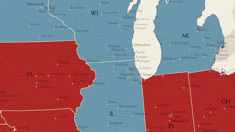 DOWNLOAD 2020 US Presidential Election Results Map. Elegantly Textured ...