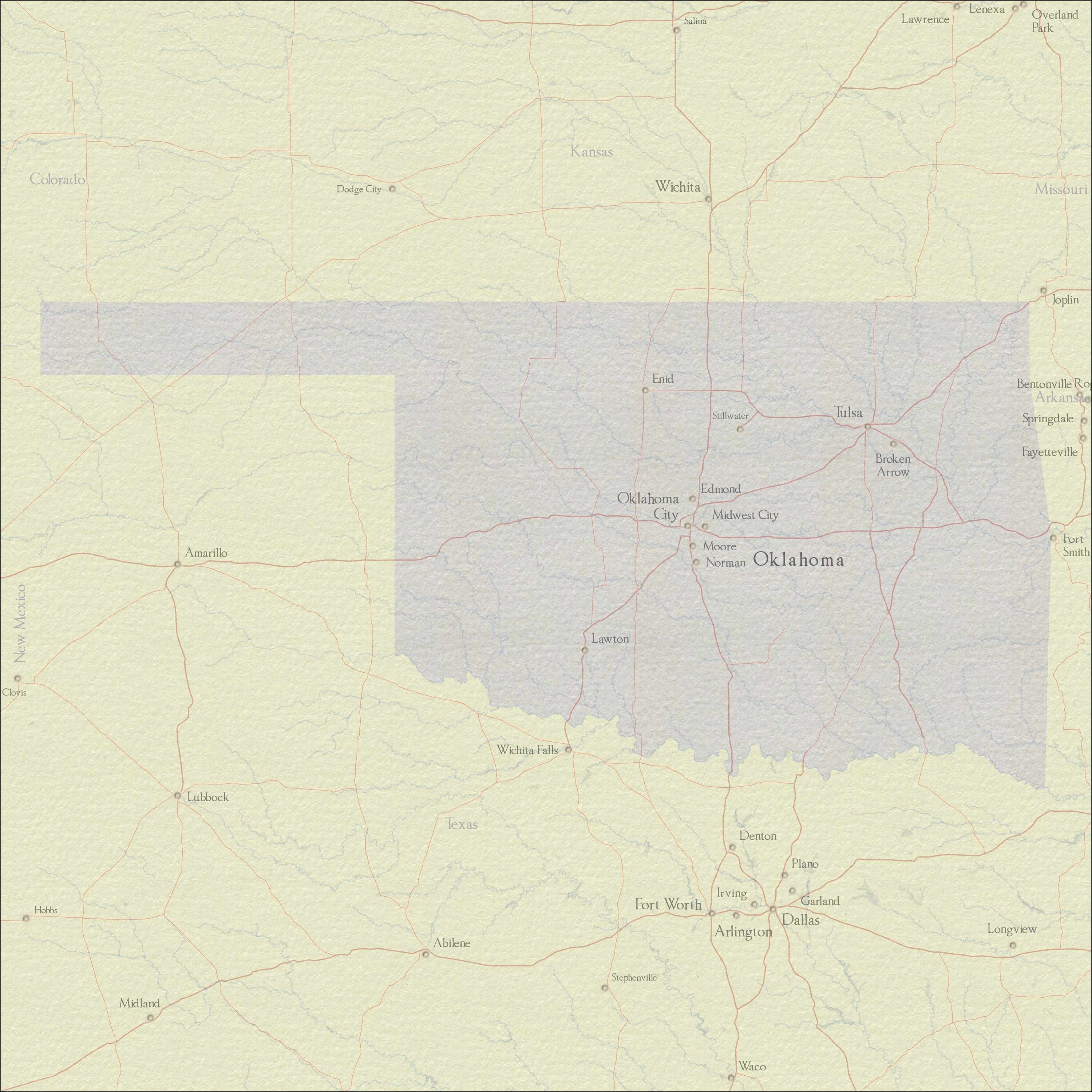 Oklahoma Map Bundle: Styles Include Simple, Detailed, Rich, Elegant ...