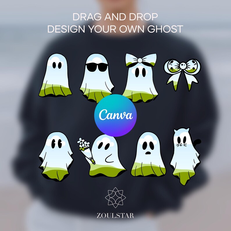 Ghost Canva Frames, Spooky Ghost Png, Halloween Ghost Svg, Halloween ...