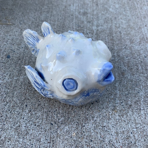Ceramic Puffer Fish - Etsy