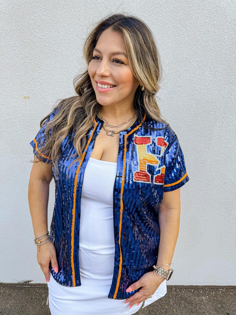 Sequins Houston Astros Open Jersey - Etsy