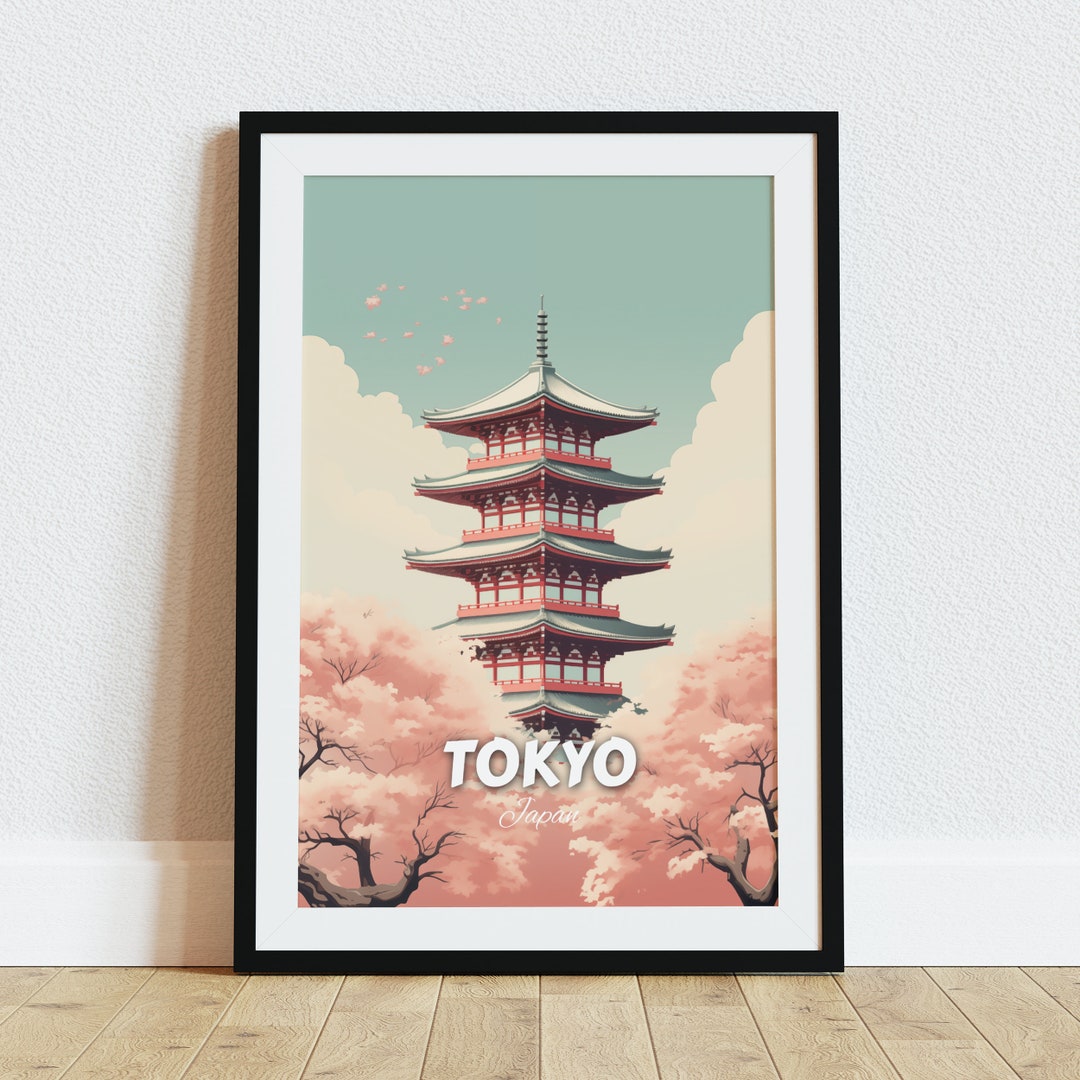 Tokyo Travel Poster Wall Art Print Tokyo Poster Printable Home Decor ...