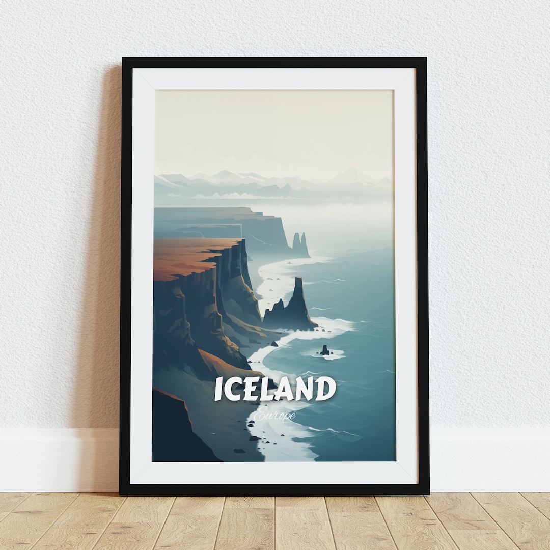 Iceland Travel Poster Wall Art Print Iceland Poster Printable - Etsy