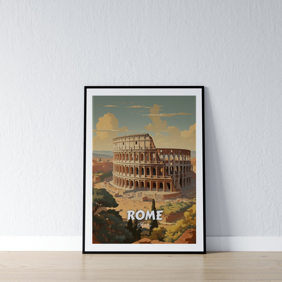 Rome Travel Print Italy Poster Rome Poster Travel Poster - Etsy