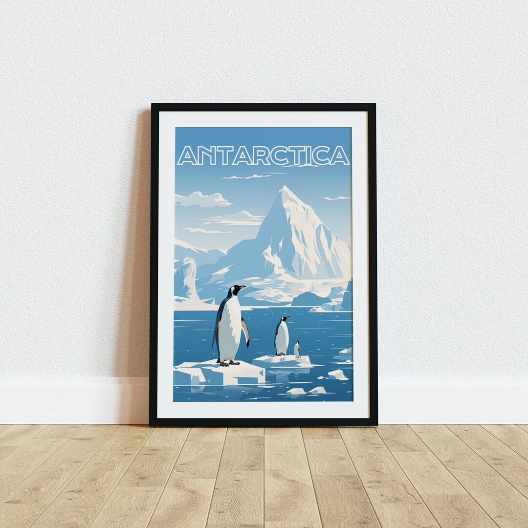 Antarctica Travel Print South Pole Poster Antarctica Poster - Etsy