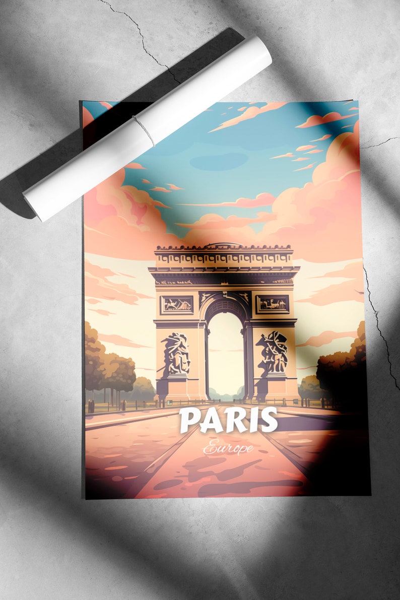 Paris Travel Poster Wall Art Print Paris Poster Printable Home Decor ...