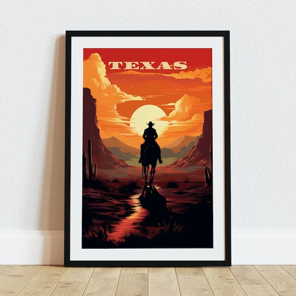 Texas Poster - Etsy