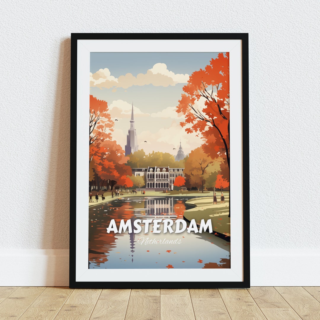 Amsterdam Travel Poster Wall Art Print Amsterdam Poster Printable Home ...