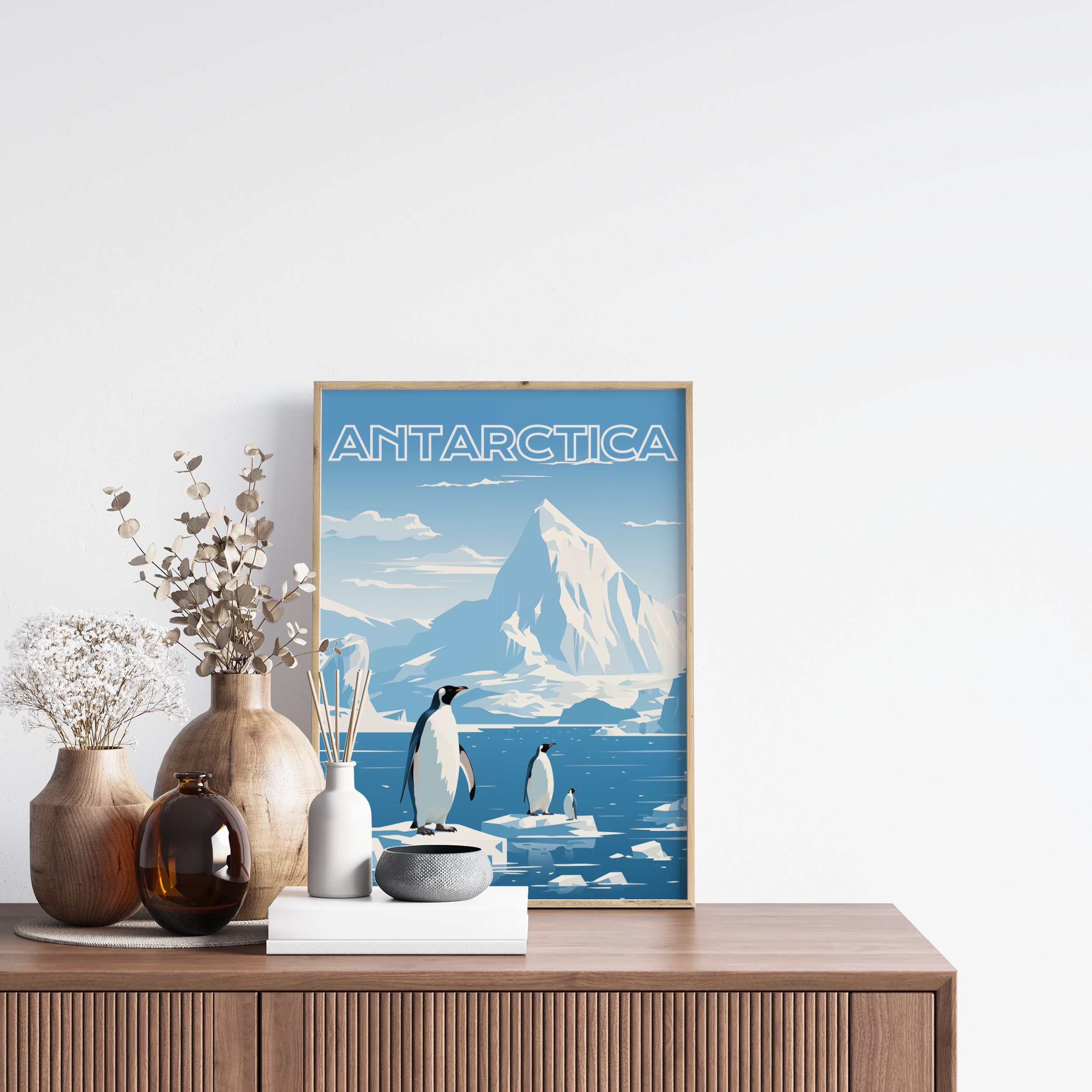 Antarctica Travel Poster Wall Art Print Antarctica Poster Printable ...