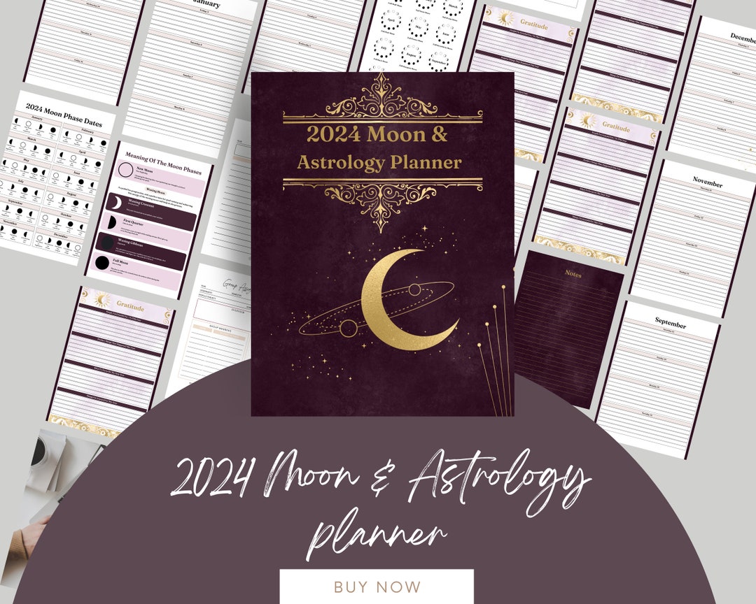 2024 Editable 2024 Moon & Astrology Planner Printable Astrology Moon ...
