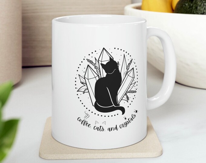 Reiki Cat Mug, Magical Cat, Energy Healing, Reiki Meowster, Spiritual ...