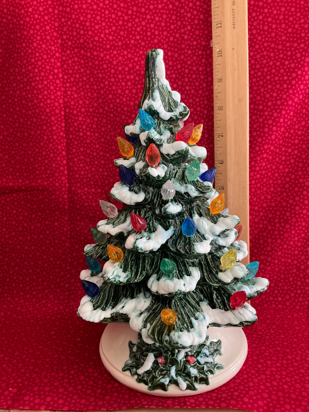 Glazed Nowell 10 Christmas Tree With Fired Snow - Etsy