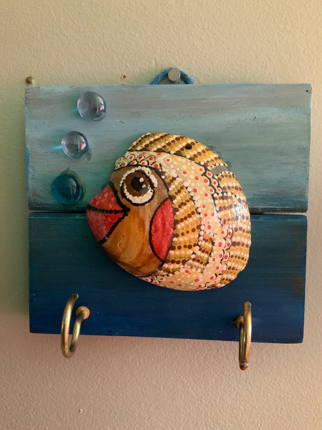 Seashell Swimming Fish Keyholder - Etsy