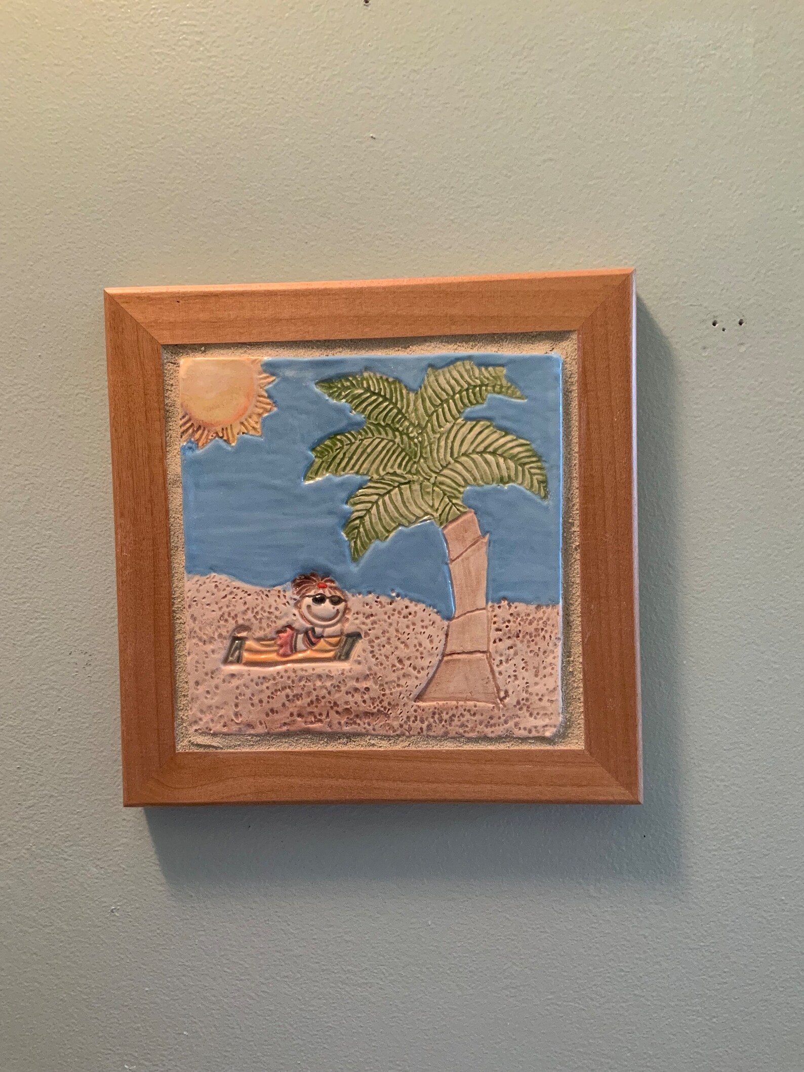 Handmade Girl Playing Hooky at Beach Mosaic - Etsy