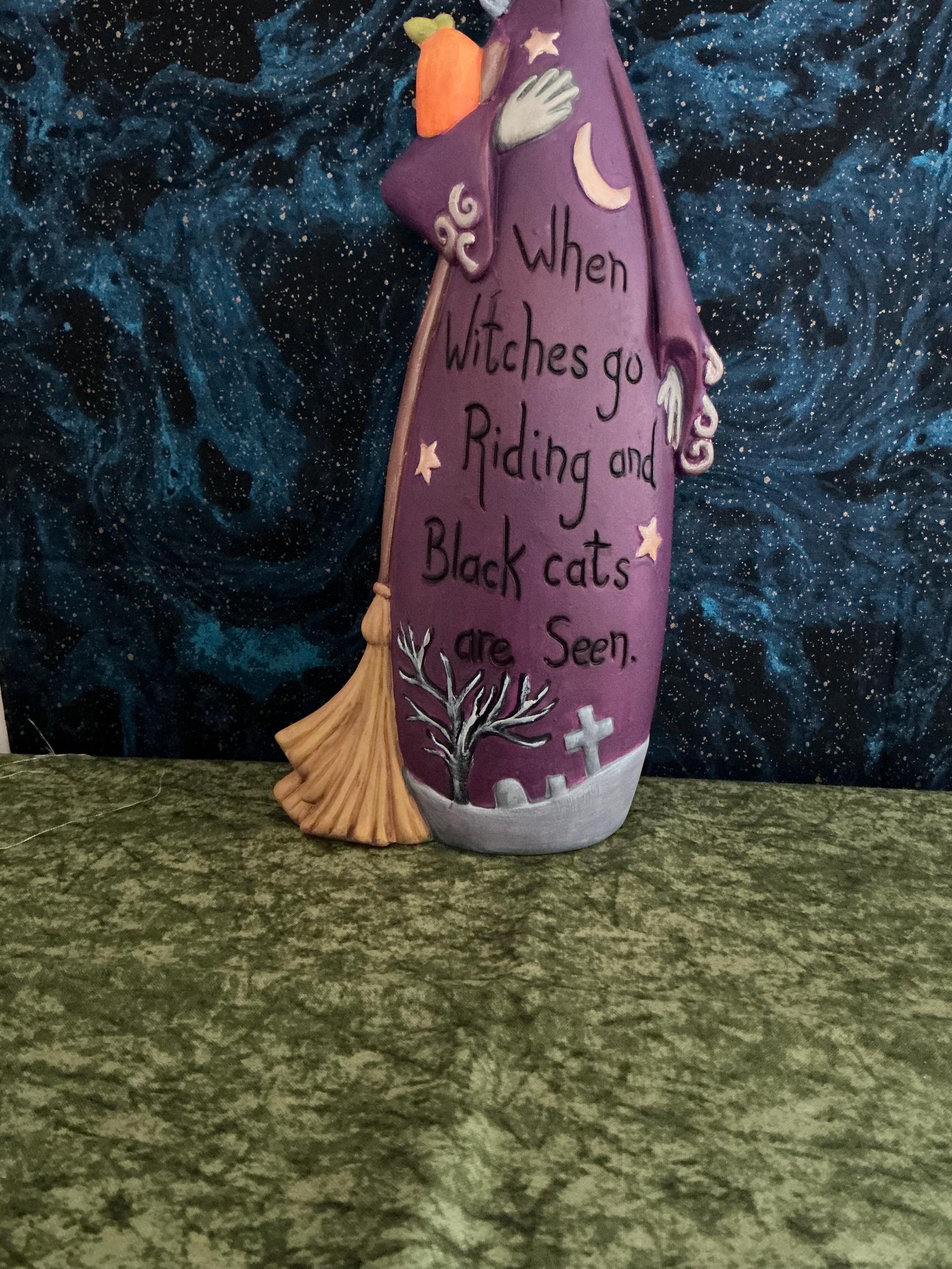 Tall Witch “when Witches Go Riding and Black Cats Are Seen” - Etsy