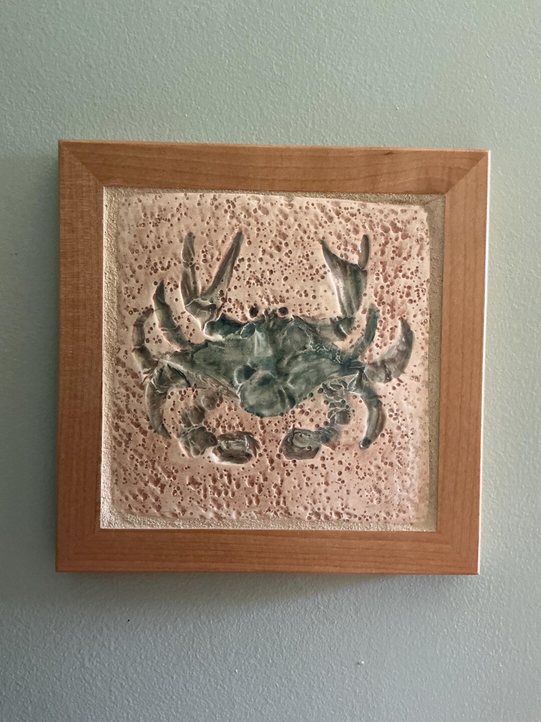 Blue Crab Framed Tile - Etsy