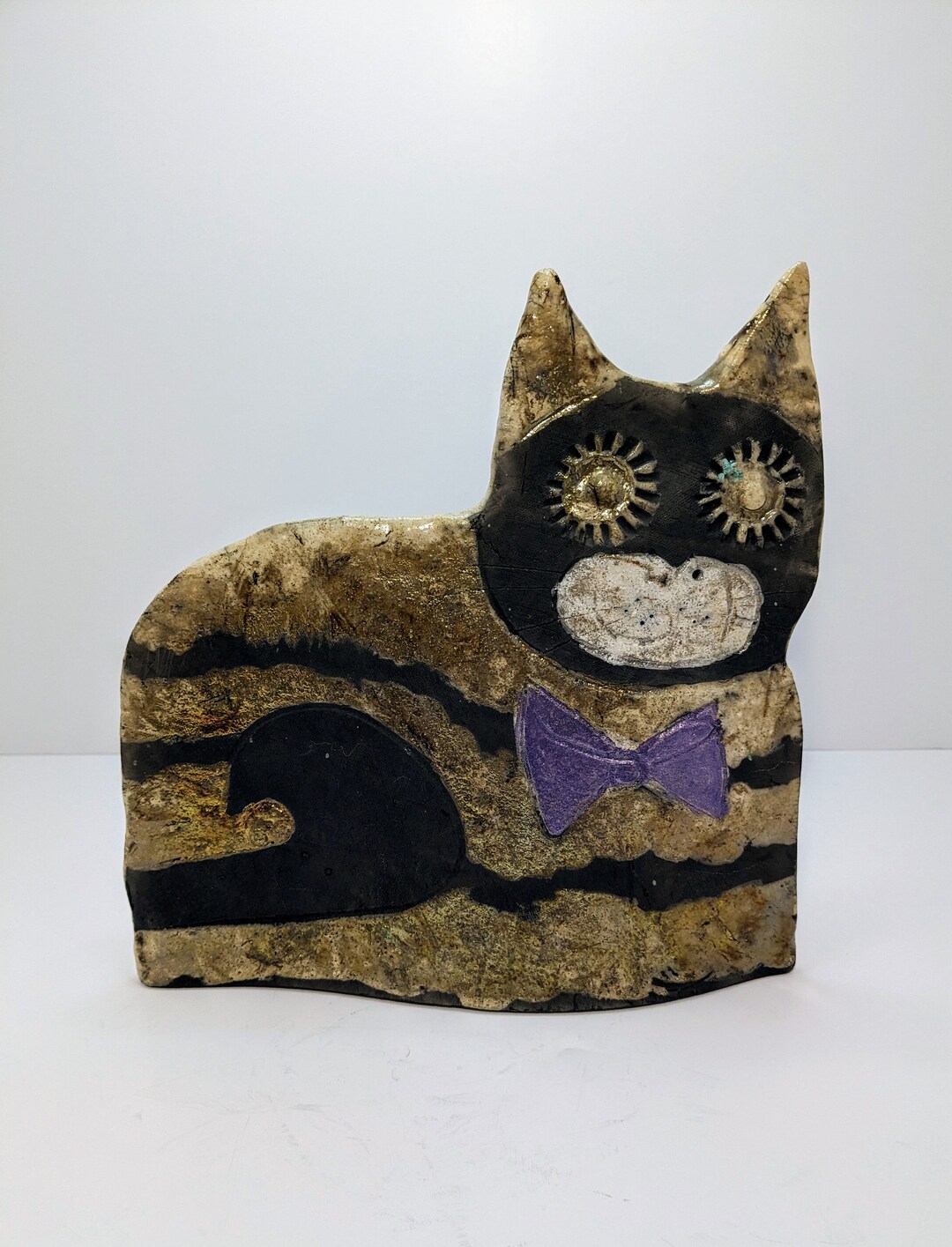 Art Pottery Cat Sculpture - Etsy