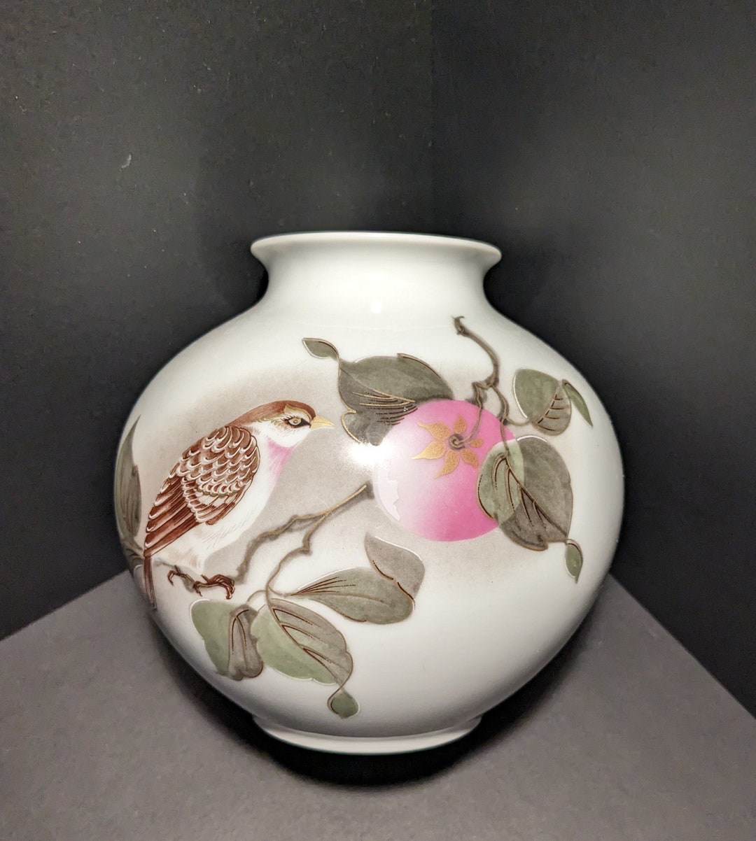 Vintage Ak Kaiser W. Germany Porcelain Bird Ball Vase - Etsy