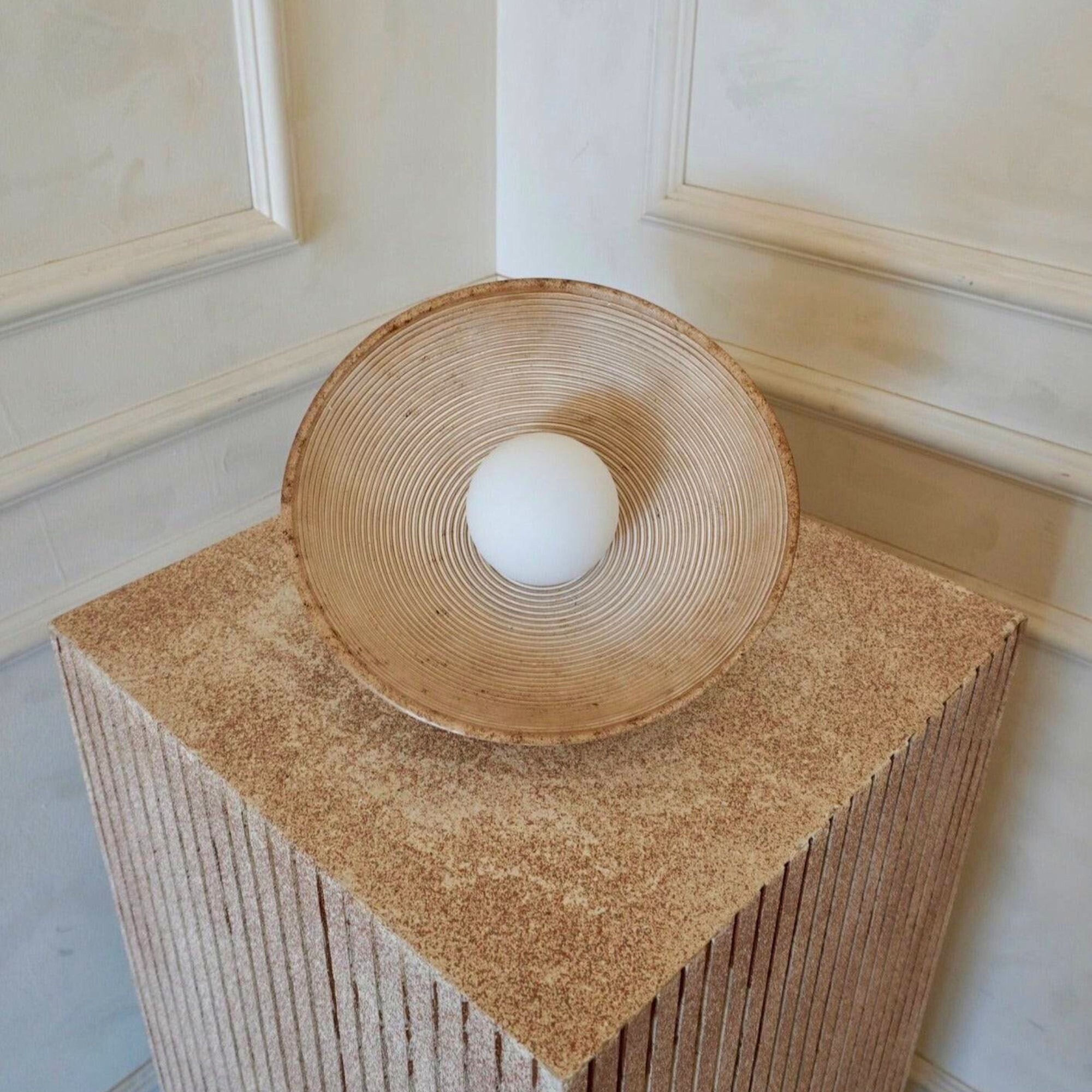 Resin Sconce/flush Mount Lamp Minimalist Rustic & White Lighting ...