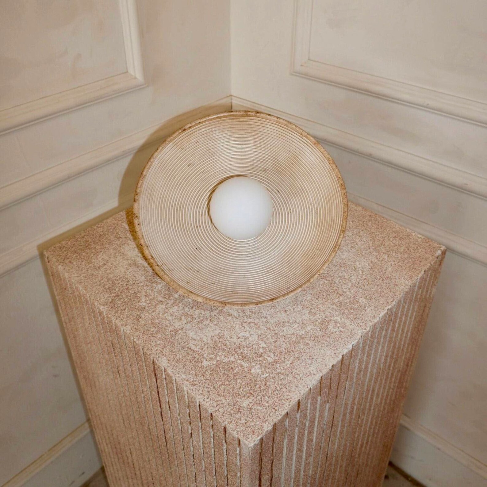 Resin Sconce/flush Mount Lamp Minimalist Rustic & White Lighting ...