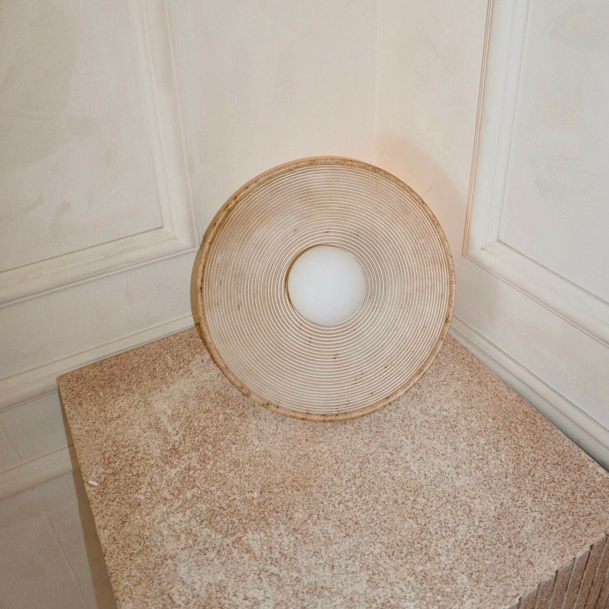 Resin Sconce/flush Mount Lamp Minimalist Rustic & White Lighting ...