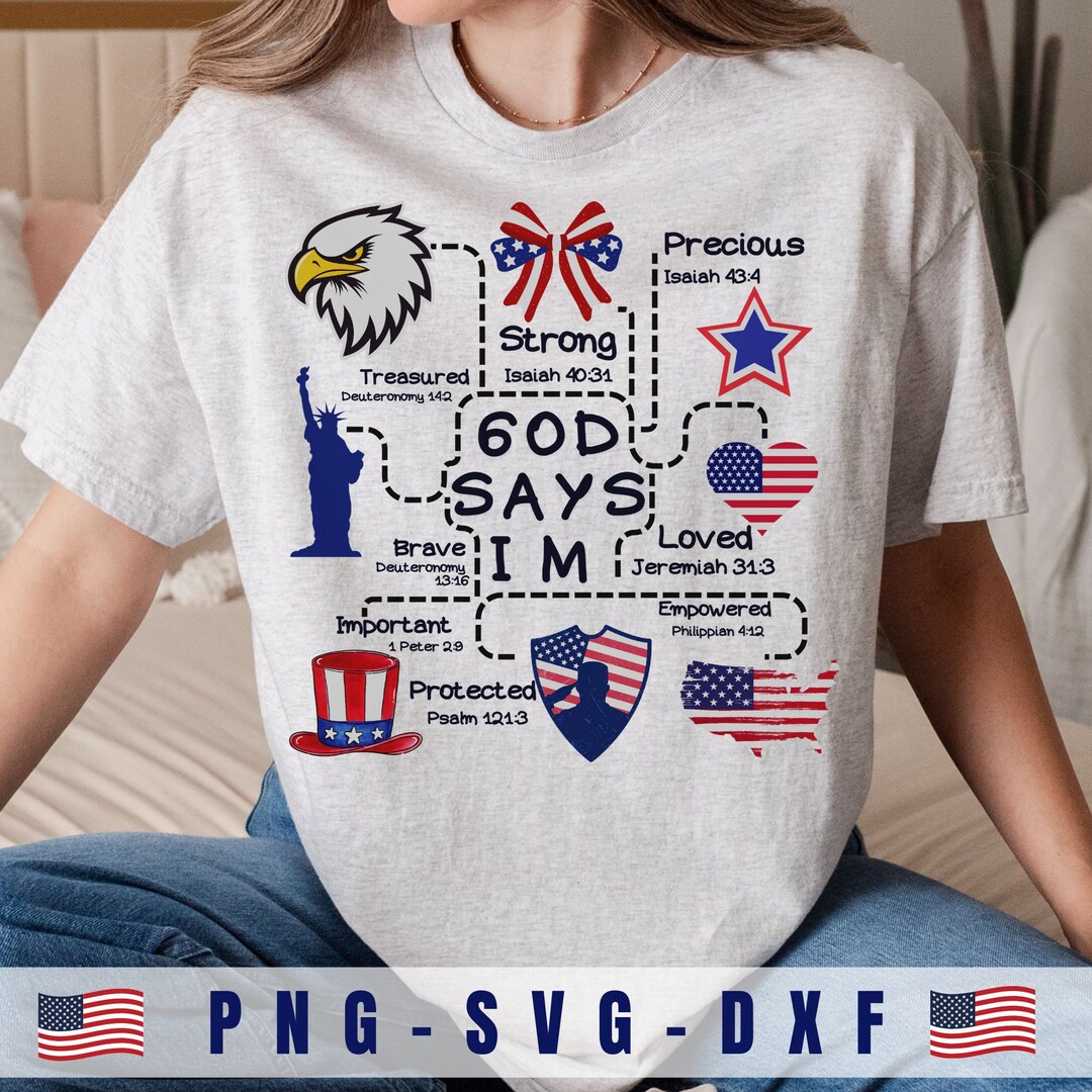 God Syas I Am 4rth of July Svg Png, Coquette Fourth of July Png ...