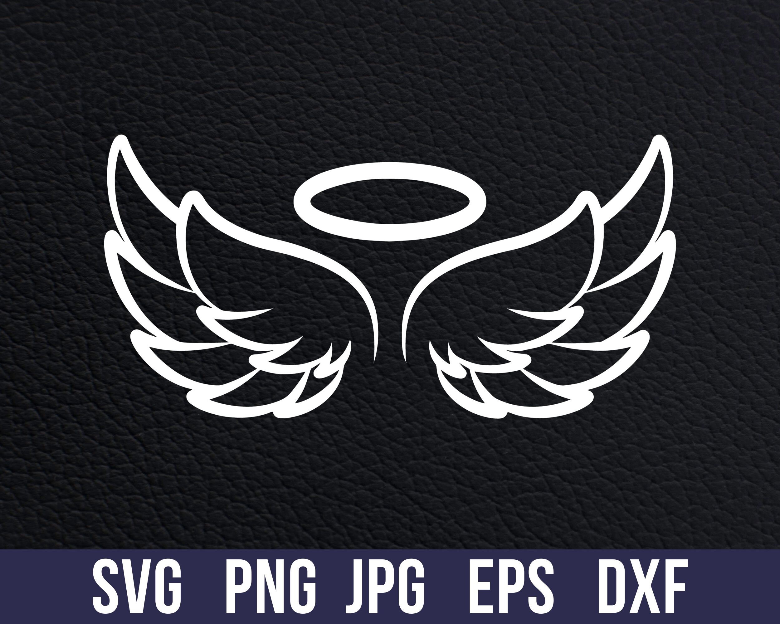 Angel Wings and Halo Svg, Angel Wings Svg, Angel Svg, Halo Svg, Angel ...