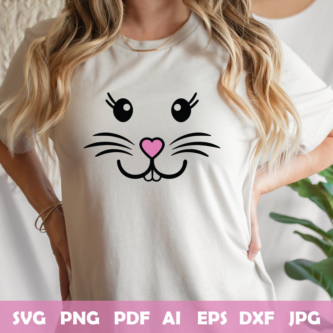 Bunny Face Svg, Easter Svg, Easter Bunny, Bunny Ears Svg, Cute Easter ...